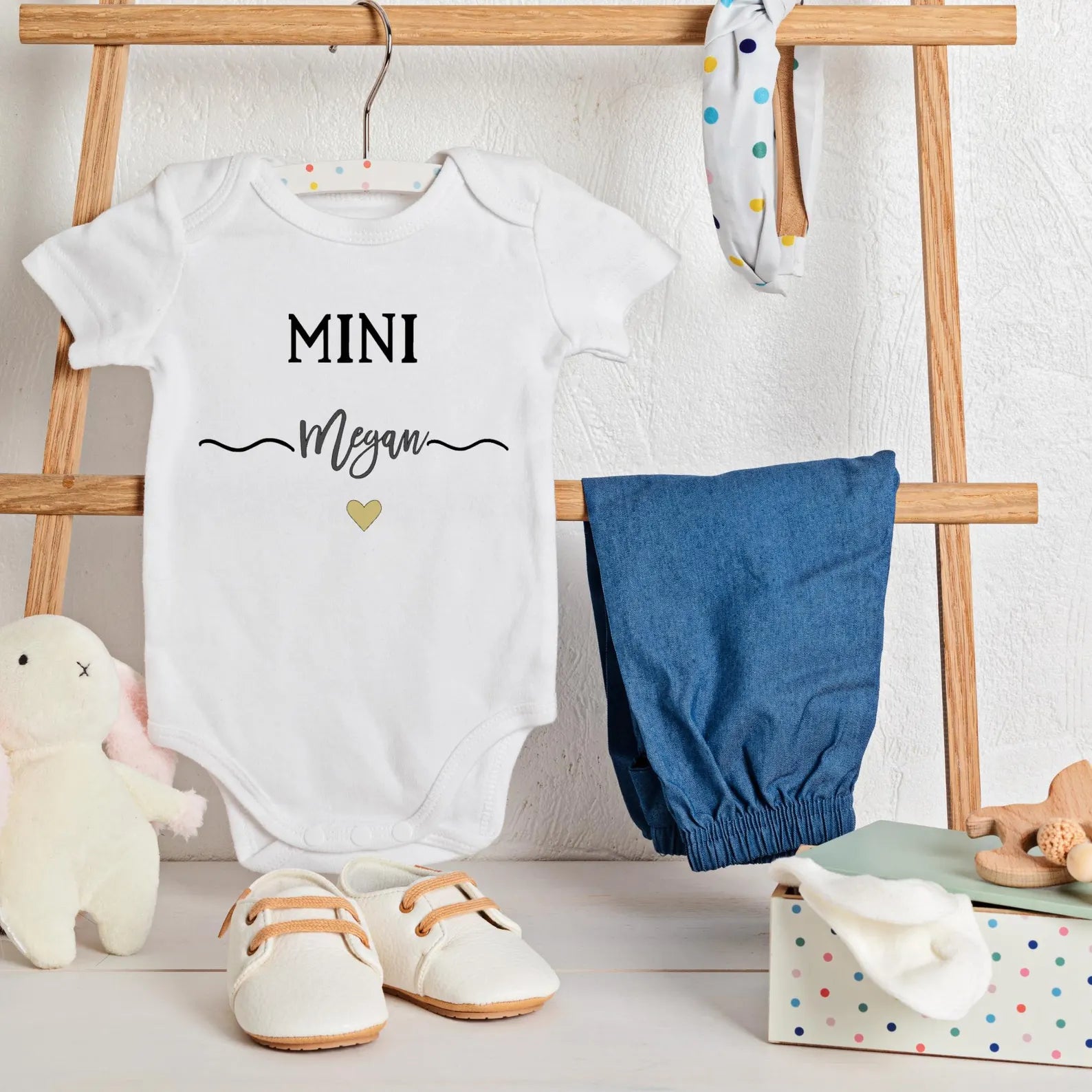Mini Me Onesie®, Personalized Baby Name Onesie, Custom Baby Bodysuit ...